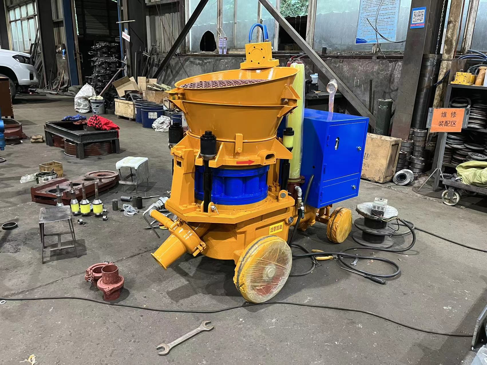 KPZ Electric Dry Mix Shotcrete Machine Gunite For Concrete Spray